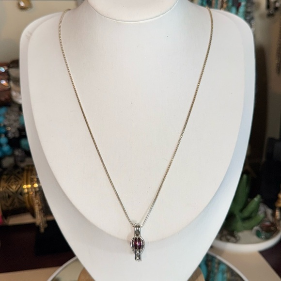 Jewelry | 925 Caged Pearl Necklace | Poshmark